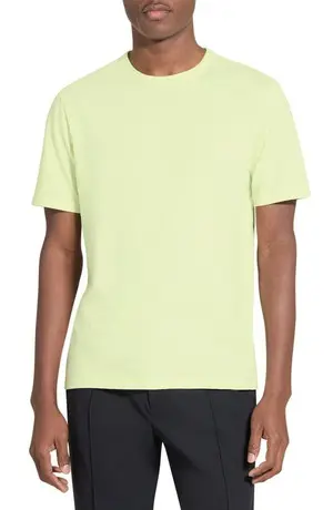 Theory Essential In Cosmos Slub Cotton Tee - Faded Lime