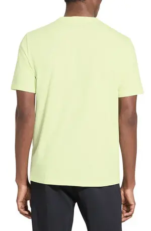 Theory Essential In Cosmos Slub Cotton Tee - Faded Lime