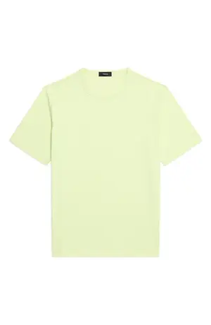Theory Essential In Cosmos Slub Cotton Tee - Faded Lime
