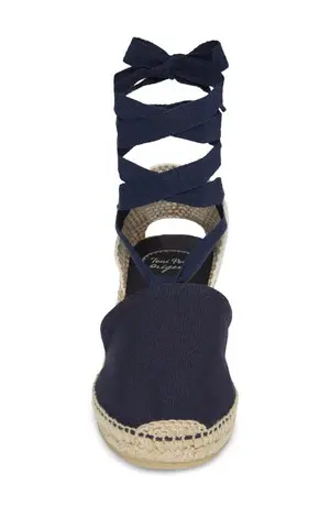 TONI PONS Valencia Espadrille Wedge - Navy Fabric