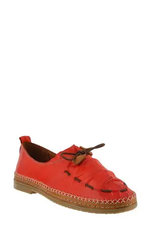 SPRING STEP SHOES Berna Flat - Red Leather