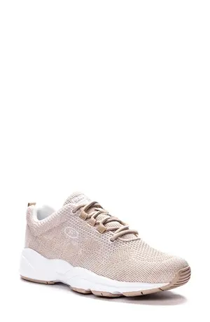 PROPET Propét Stability Fly Sneaker Sand/ White Fabric