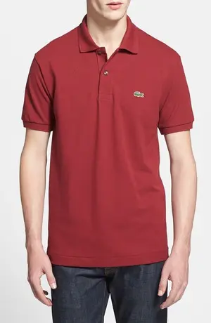 Lacoste Regular Fit Piqué Polo Wine Red