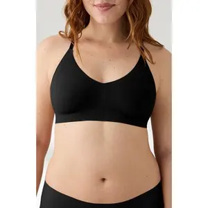 TRUE & CO Triangle Lace Racerback Bralette - Black
