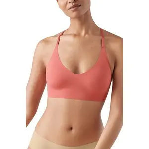 TRUE & CO Triangle Lace Racerback Bralette Desert Rose