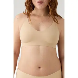TRUE & CO Triangle Lace Racerback Bralette - Desert