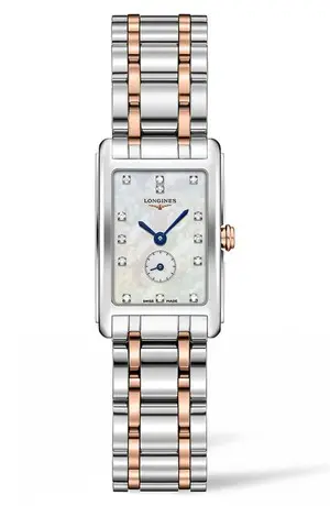 LONGINES Longines Dolcevita Diamond Bracelet Watch Silver/ Mop/ Rose Gold