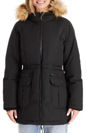 MODERN ETERNITY Convertible Down 3-in-1 Maternity Parka - Black