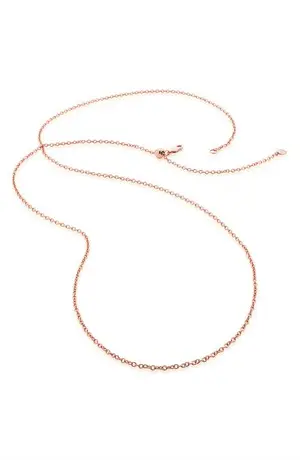 Monica Vinader Monica Vinader Rolo Chain Necklace Rose Gold