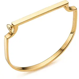 Monica Vinader Engravable Signature Thin Bangle - Gold