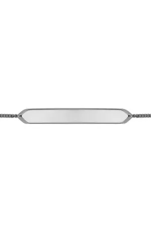 Monica Vinader Baja Skinny Pavé Diamond Bracelet In Sterling