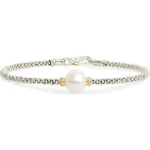 Lagos Luna Pearl Single Station Bracelet - Silver