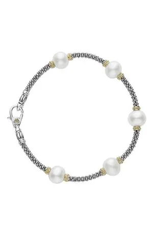 Lagos Luna Pearl Rope Bracelet - Silver