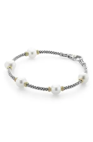 Lagos Luna Pearl Rope Bracelet - Silver