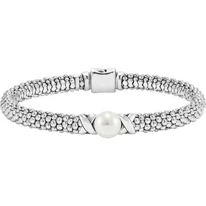 Lagos Luna Pearl Caviar Bracelet - Silver/pearl