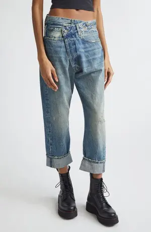 R13 R13 Crossover Straight-Leg Jeans
