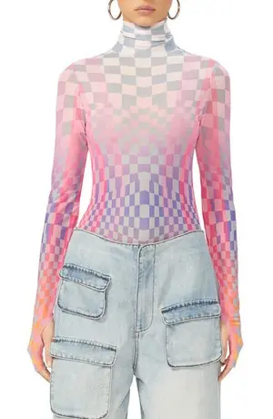 AFRM Zadie Semi Sheer Turtleneck
