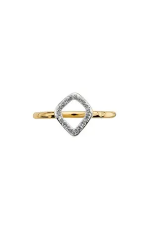 Monica Vinader Riva Mini Kite Diamond Stacking Ring - Gold