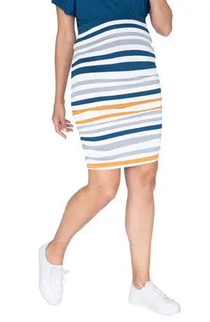 ANGEL MATERNITY Ruched Skirt - Navy