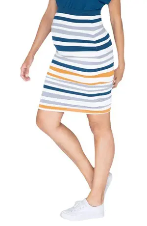 ANGEL MATERNITY Ruched Skirt - Navy