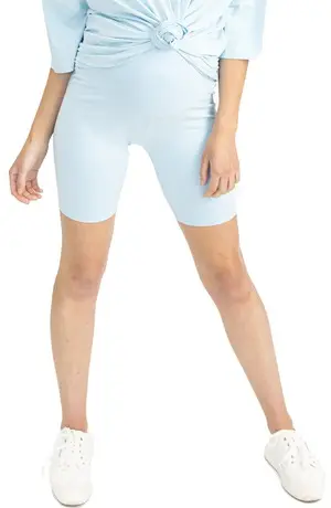 ANGEL MATERNITY 2-Pack Maternity Bike Shorts Blue