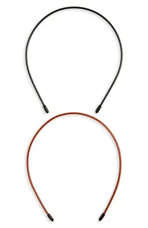 France Luxe Twiggy 2-pack Headbands - Black/ Tortoise