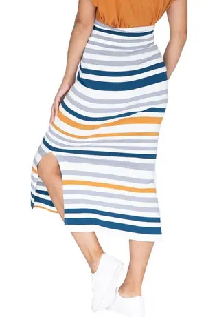 ANGEL MATERNITY Stripe Midi Skirt