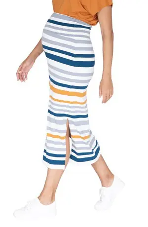 ANGEL MATERNITY Stripe Midi Skirt