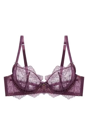 DITA VON TEESE Metallic Lace Underwire Bra