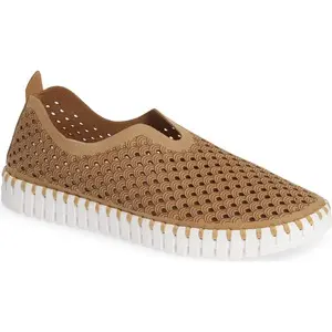 ILSE JACOBSEN Tulip 139 Perforated Slip-on Sneaker - Latte