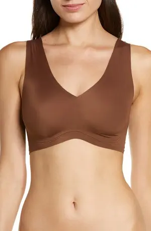 TRUE & CO TRUE & CO True Body Lift V-Neck Bralette Chestnut