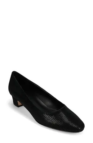 Vaneli Astyr Almond Toe Pump - Black Mini Lizard Print