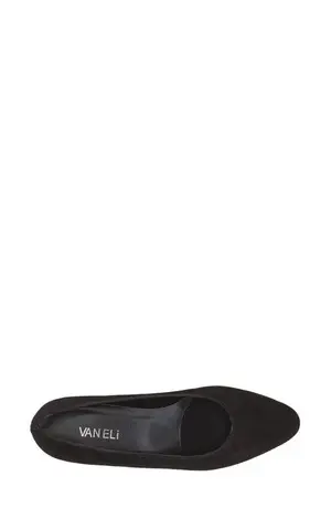 Vaneli Astyr Almond Toe Pump - Black Mini Lizard Print