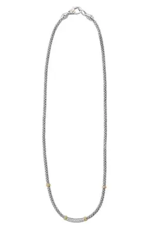 Lagos Lux Rope Necklace With Pendant - Diamond