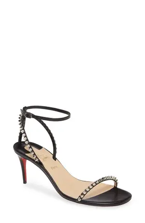 CHRISTIAN LOUBOUTIN Christian Louboutin So Me Studded Sandals Black/ Silver