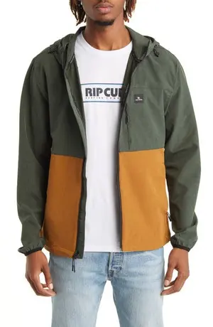Rip Curl Elite Anti Series Water Repellent Hooded Jacket Deep Forest