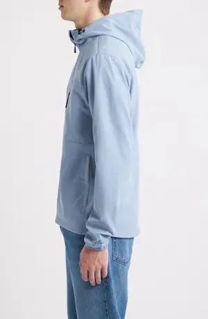 Rip Curl Elite Anti Series Water Repellent Hooded Jacket - Faded Denim