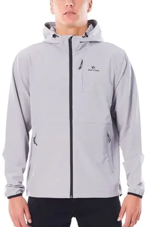 Rip Curl Elite Anti Series Water Repellent Hooded Jacket Heather Grey
