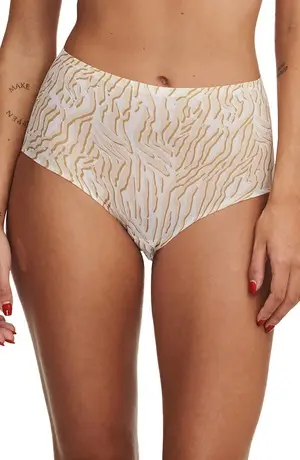 Chantelle Soft Stretch High Waist Briefs Desert Sand Print-a3