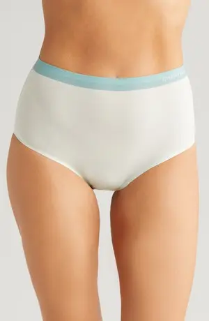 Chantelle Soft Stretch High Waist Briefs Green Lily/ Trellis-wt