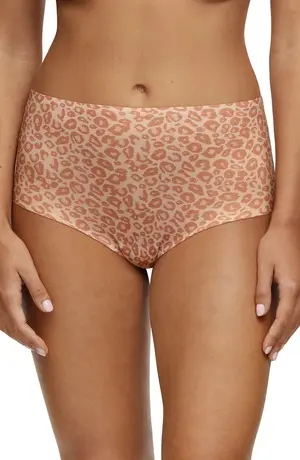 Chantelle Soft Stretch High Waist Briefs Neutral Leopard