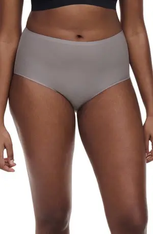 Chantelle Soft Stretch High Waist Briefs Purple Grey-oa