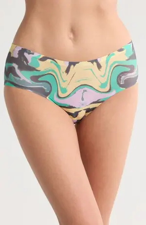 Chantelle Soft Stretch Seamless Hipster Panties Chromatica Wave Print