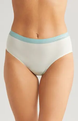 Chantelle Soft Stretch Seamless Hipster Panties Green Lily/trellis-wt