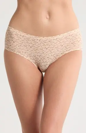 Chantelle Soft Stretch Seamless Hipster Panties - Norah Beige Print