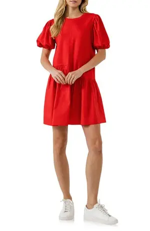 Women's Puff Sleeve Mini Dresses