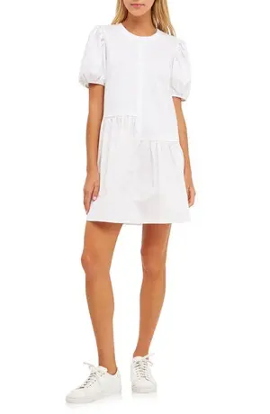 White Off The Shoulder Day Dresses