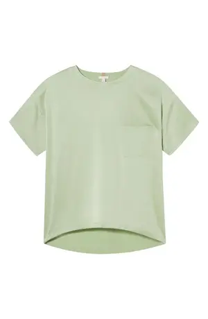 Lunya Washable Silk Tee Short Pajamas Ethereal Green