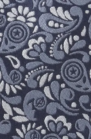 CUFFLINKS, INC. Silk Neck Tie With Paisley And Avengers Icons