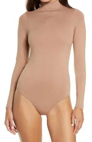 SKIMS Essential Mock Neck Long Sleeve Bodysuit